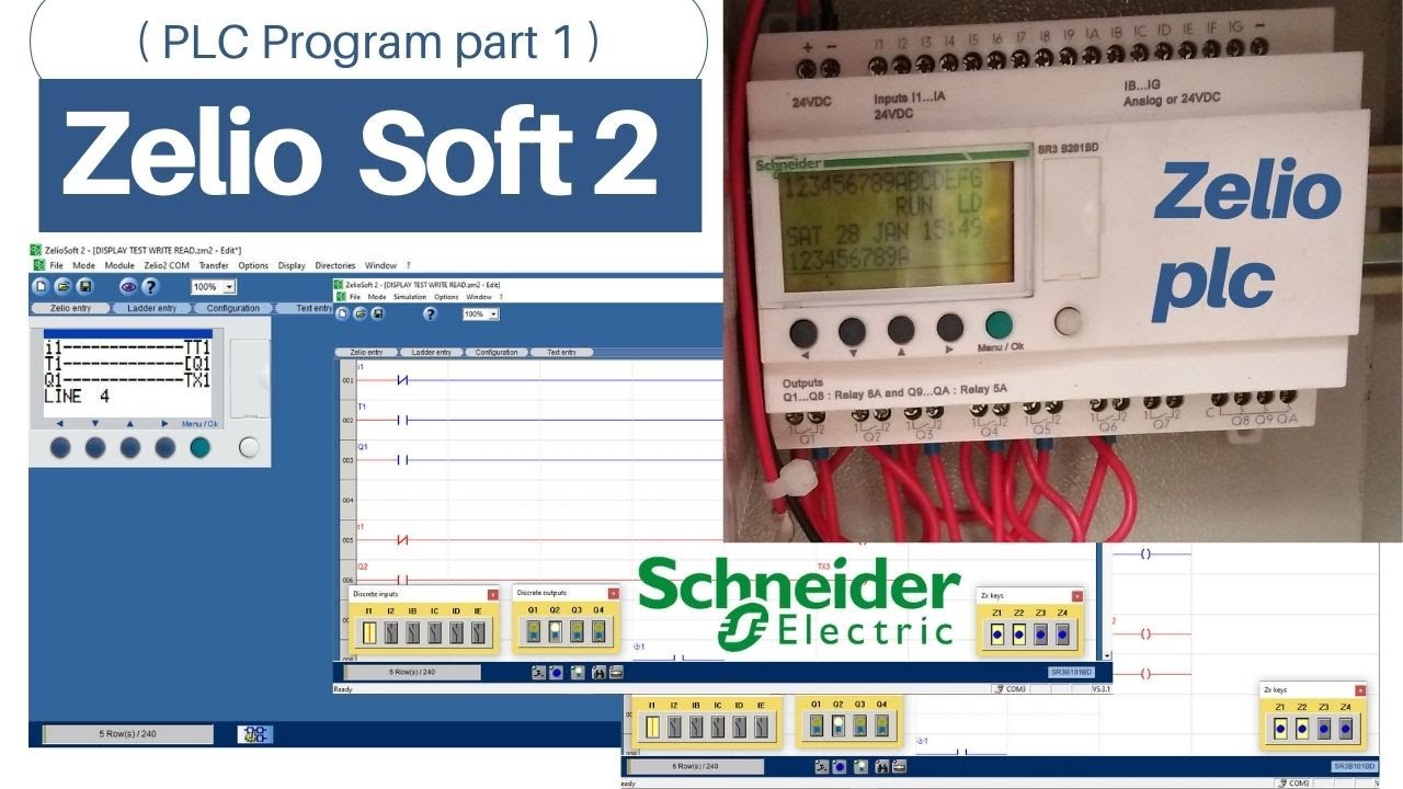 Zelio Soft 2 Plc Program Part 1 Easy Plc Youtube
