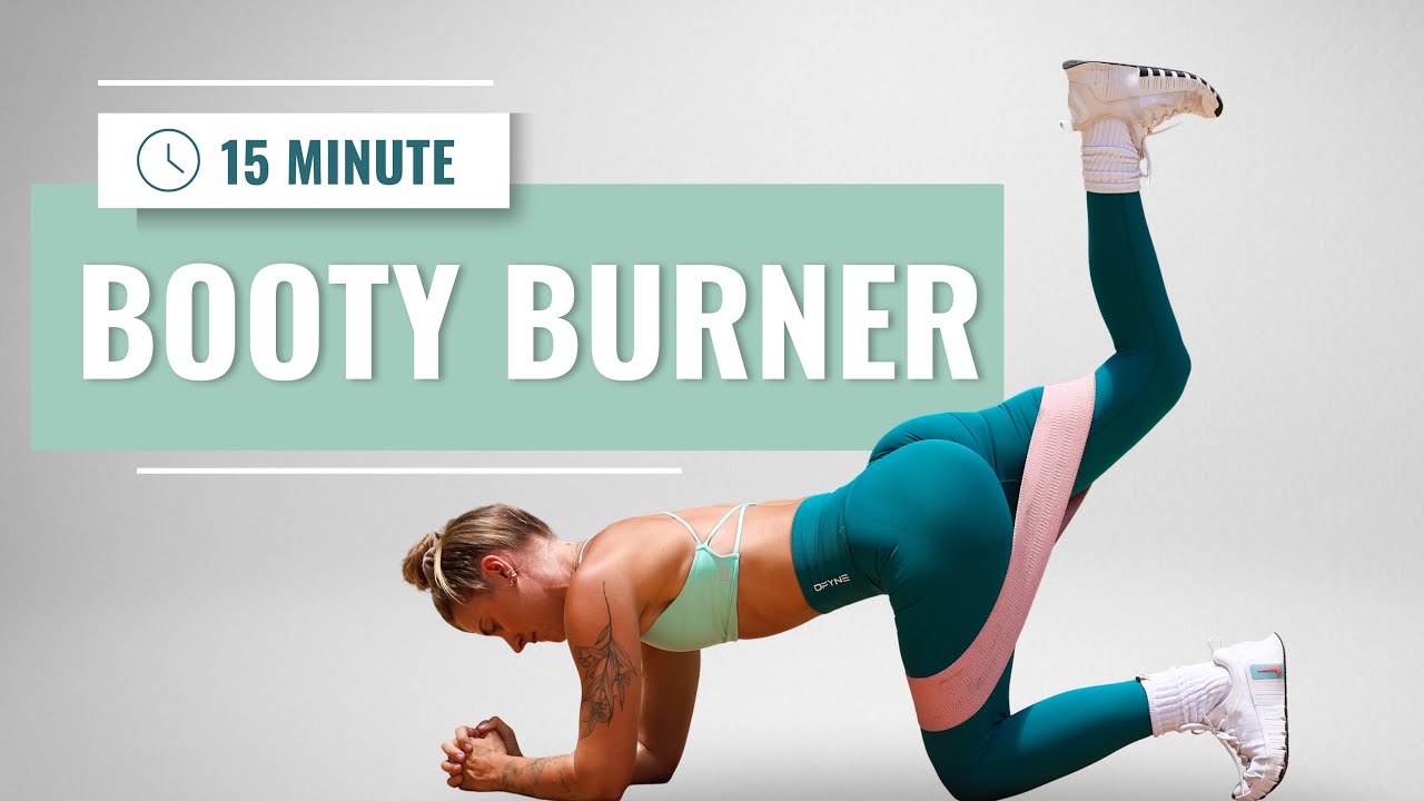 15 Min Booty Burner Glutes Workout With Or Without Band Ashley