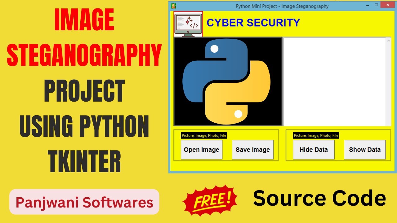 Steganography Mini Project Using Python Tkinter Free Source Code