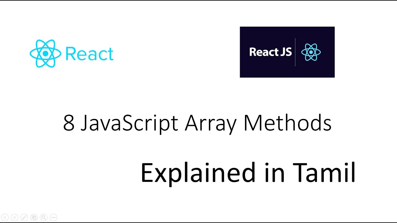 Javascript Array Methods React Js Explained In Tamil Youtube