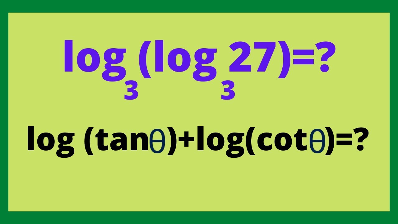 Logarithm Practice Problems 5 6 Youtube