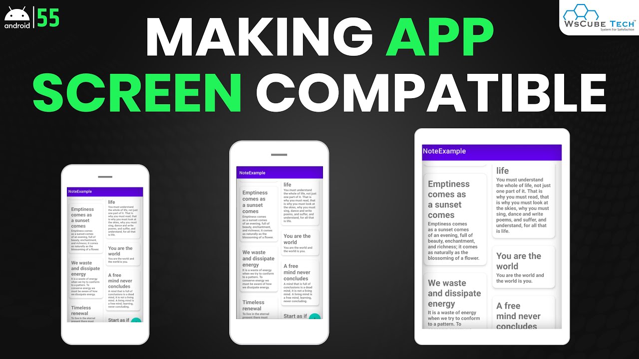 Making App Screen Compatible In Android Studio Support Multiple
