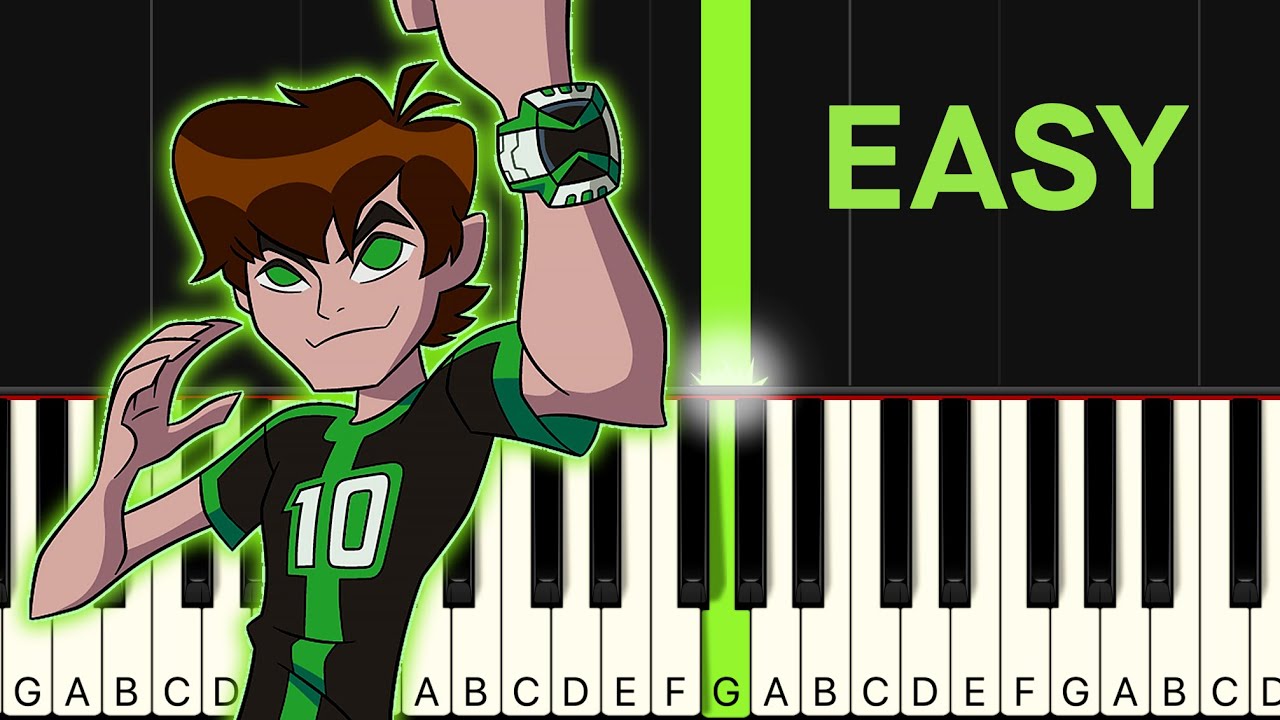 Ben 10 Omniverse Theme Song Easy Piano Tutorial Youtube