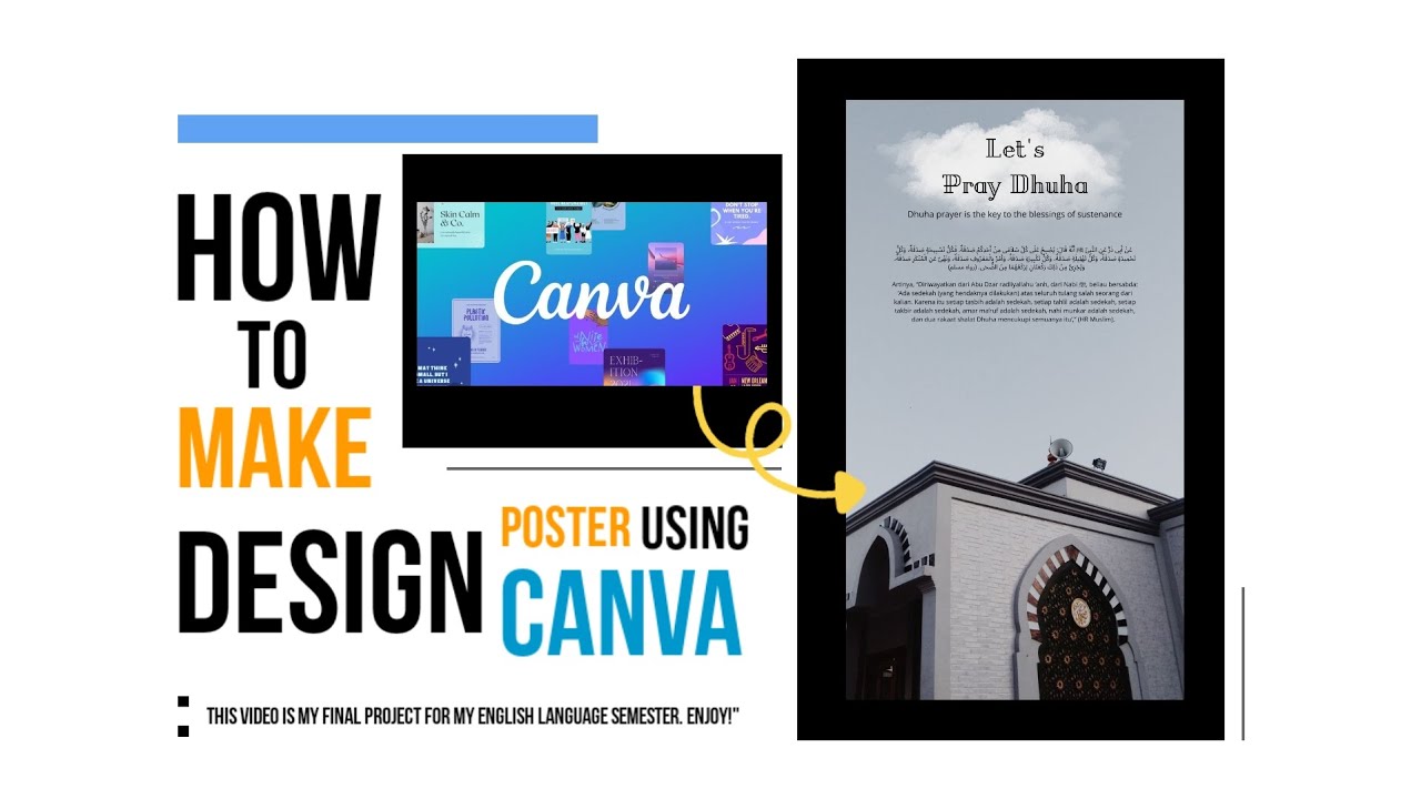 How To Make Design Poster Using Canva Youtube