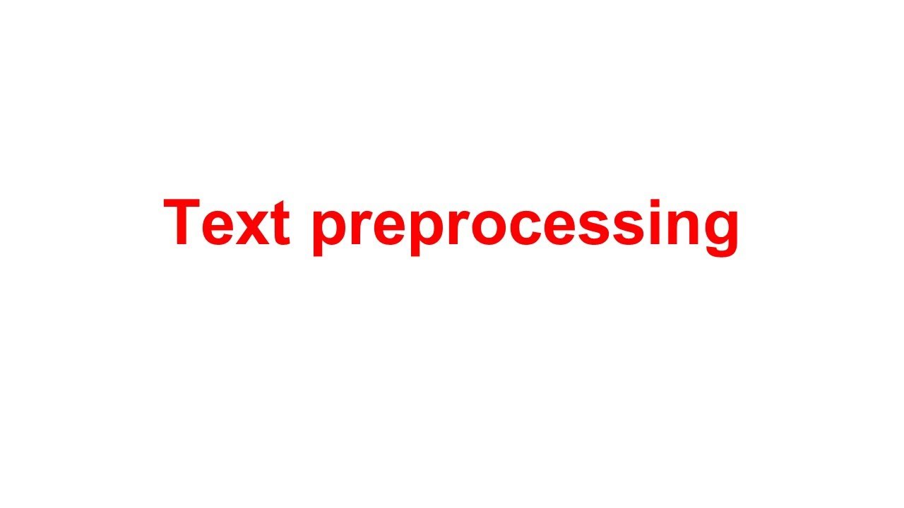 Text Preprocessing Youtube