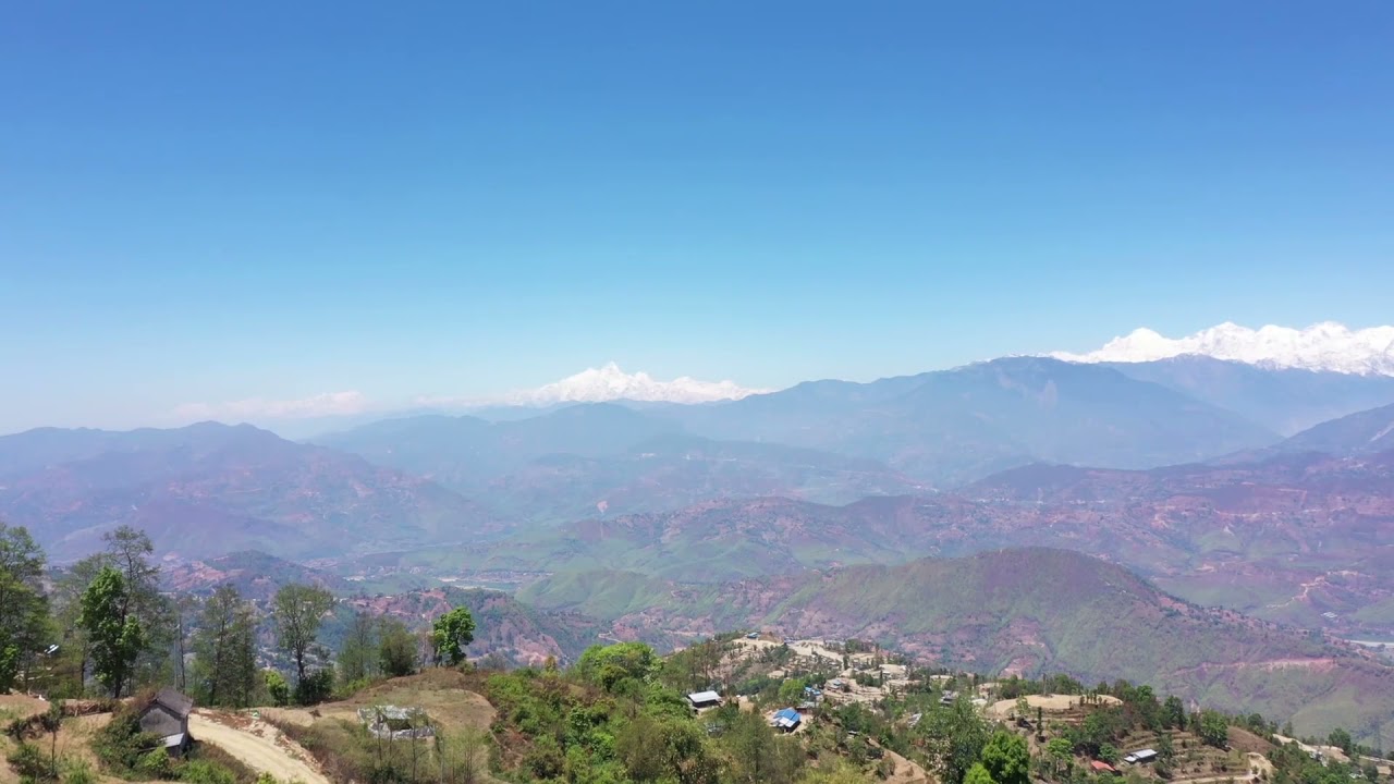 Cinematic Drone Shot From Kakani Ranipauwa Nuwakot Mountain Ranges