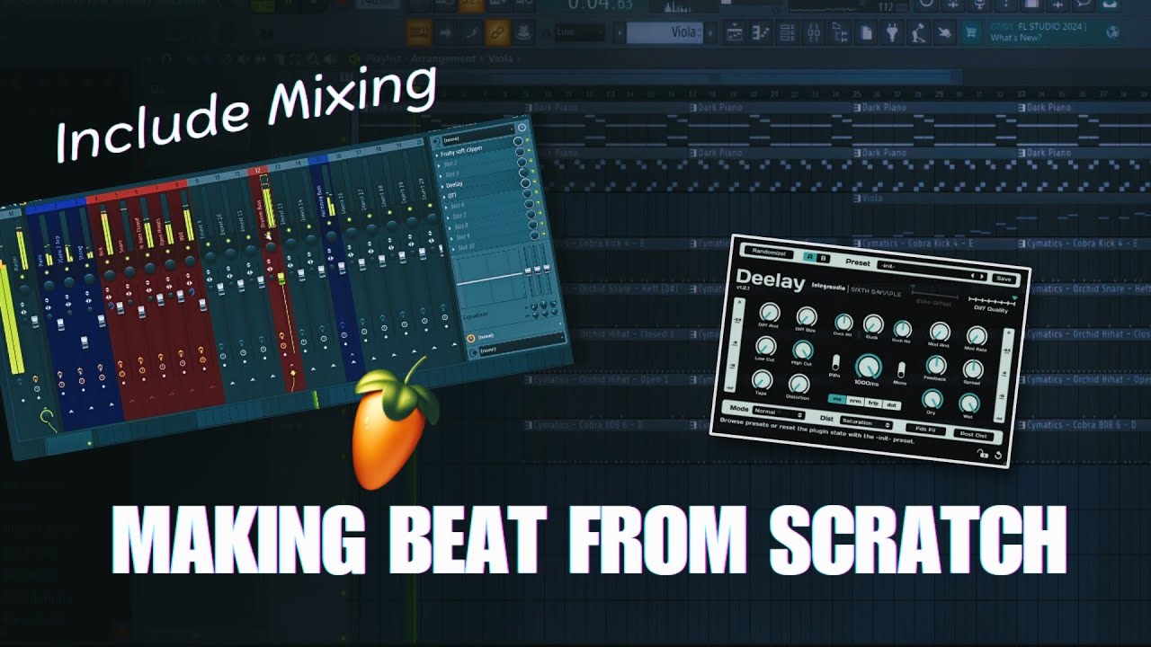 How To Make Simple Beat From Scratch Include Mixing Start To Finish