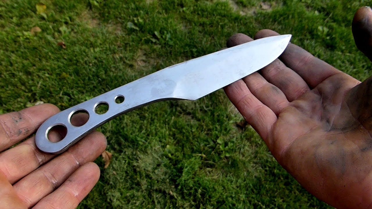 How To Make A Simple Throwing Knife Dobókés Youtube