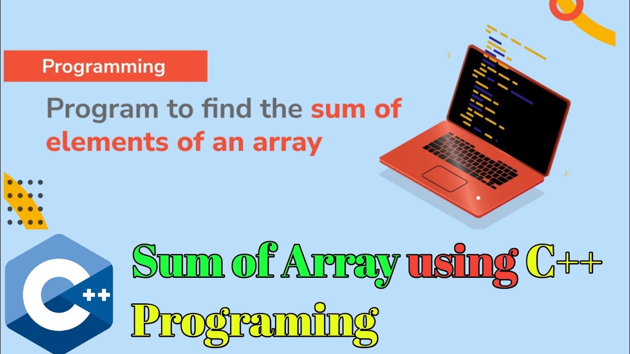 C Program To Calculate Sum Of Array Element Sum Of Array Element In