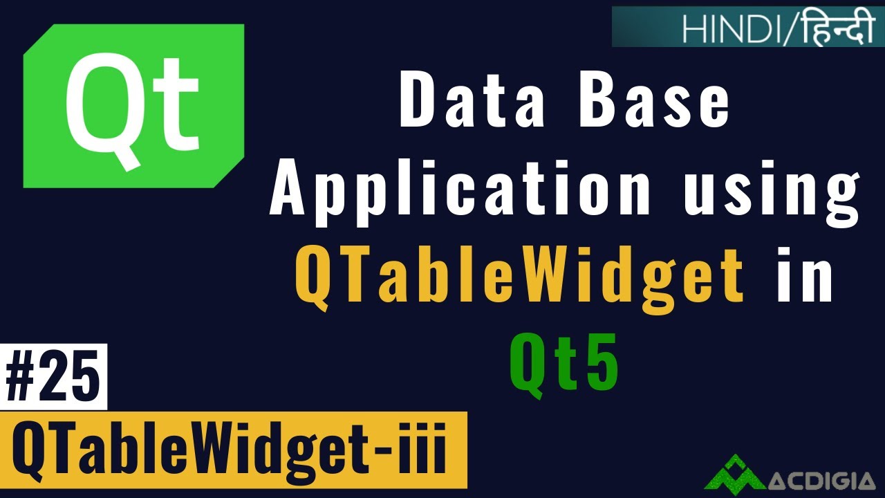 Qtablewidget Part 3 How To Create Data Base Application Using