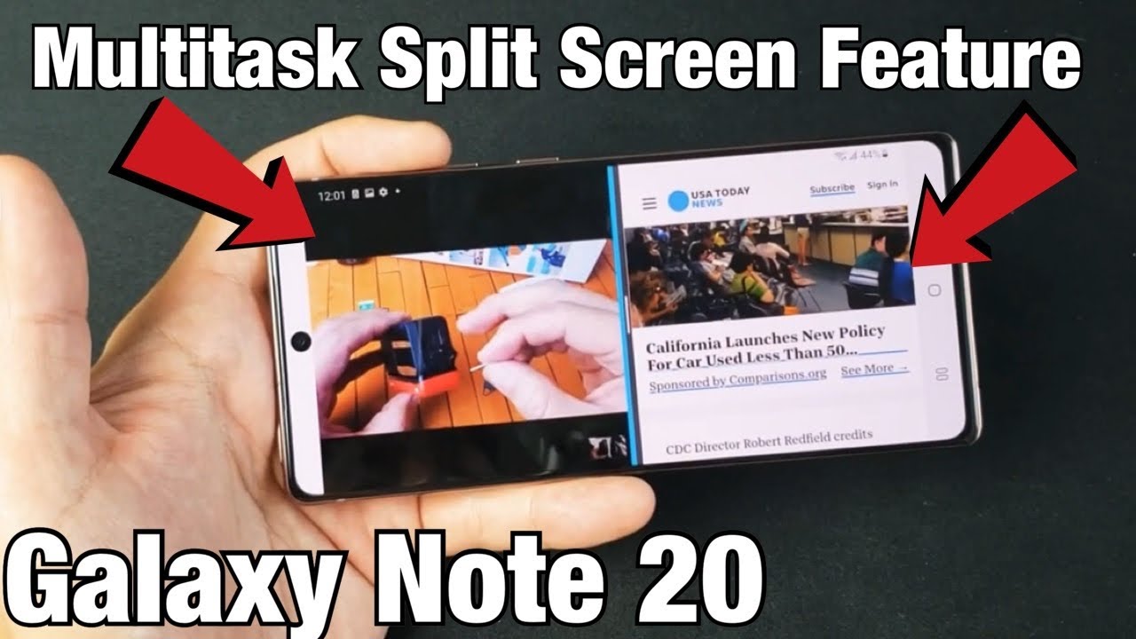 Galaxy Note 20 How To Use Split Screen Feature Tips Multitask