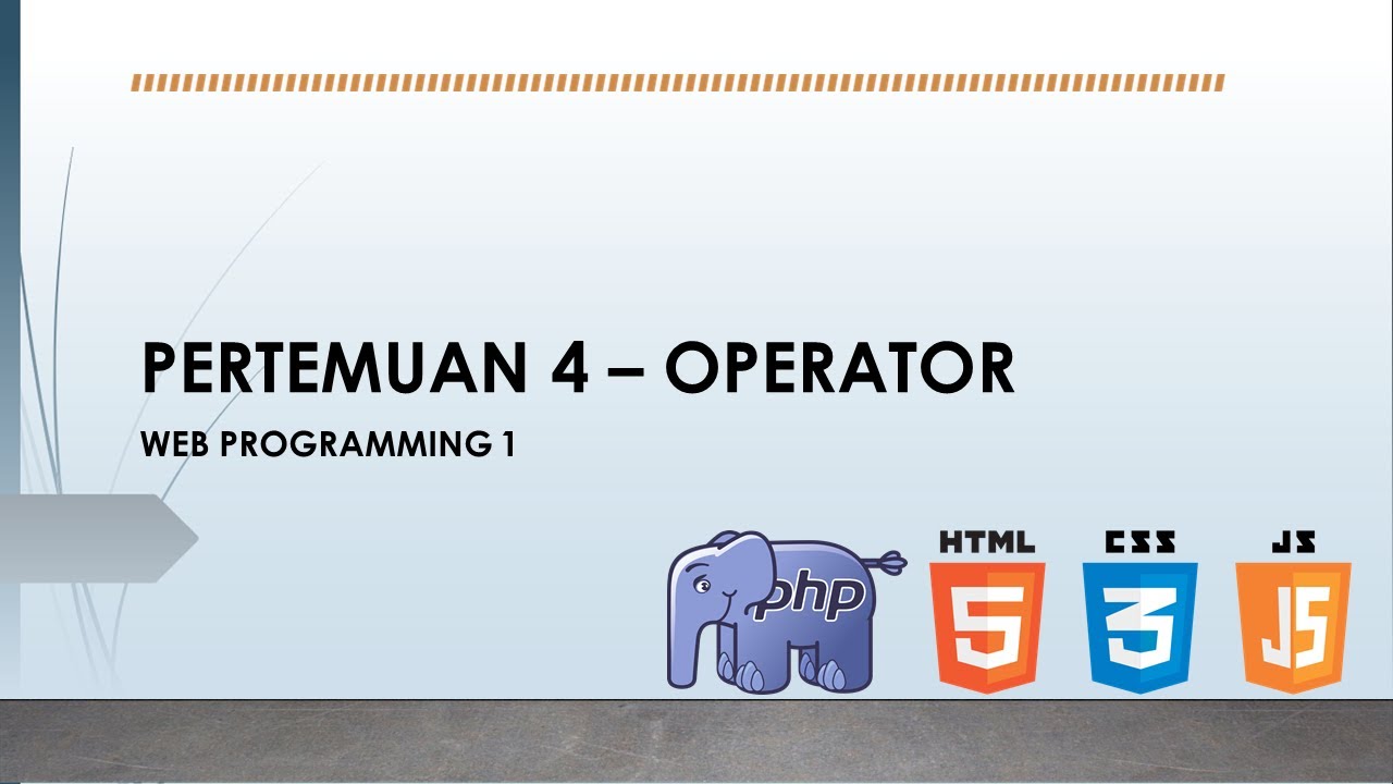 Pertemuan 4 Operator Youtube