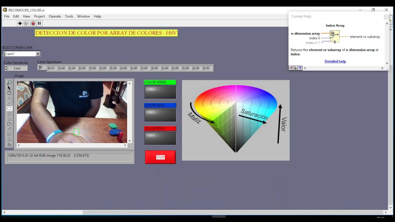 Deteccion Colores Rbg Con Labview Youtube