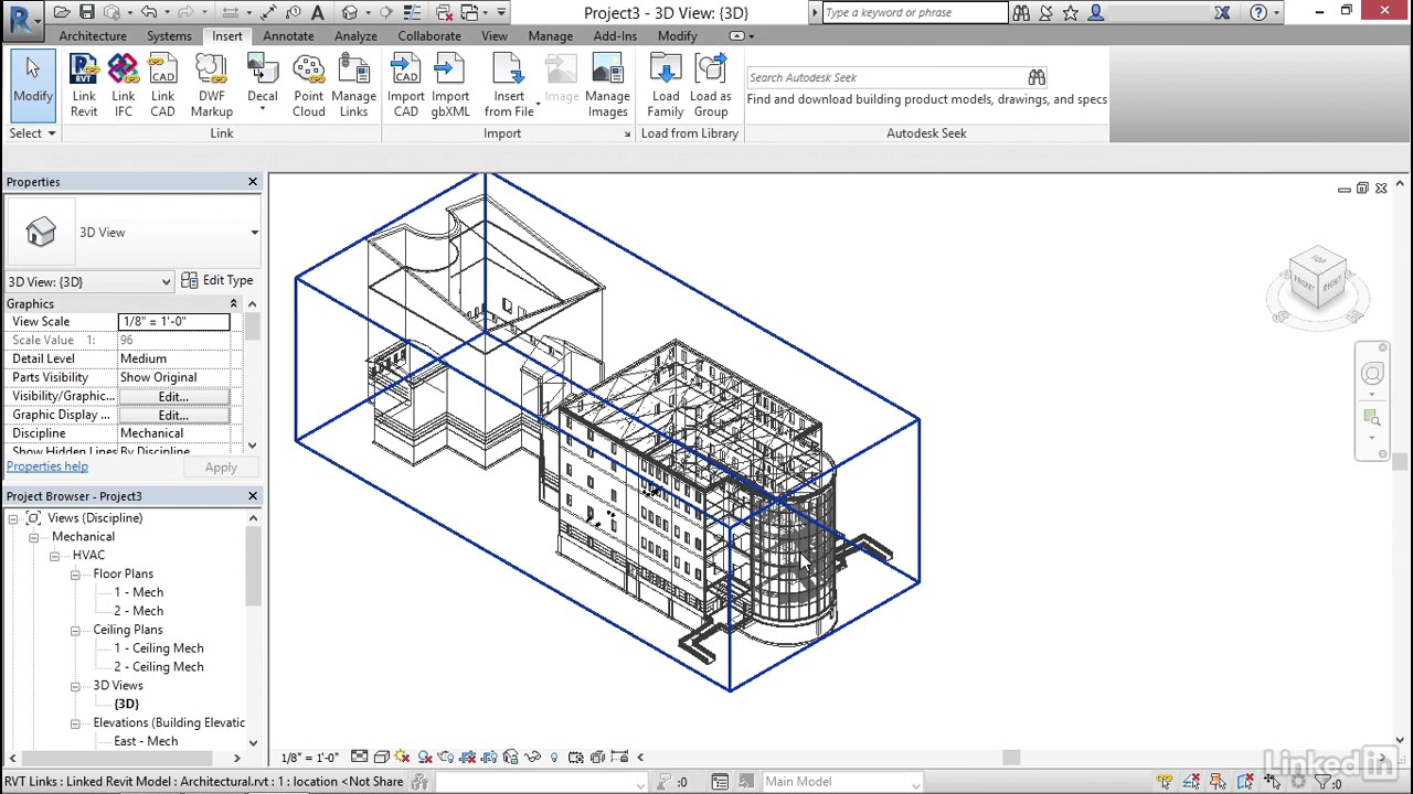 Revit Tutorial Linking An Architectural Model Youtube
