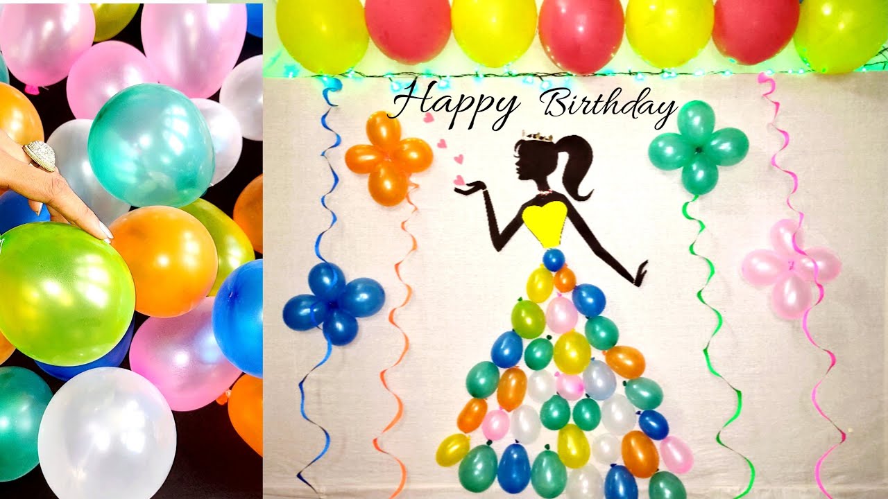 Balloon Decoration Ideas Birthday At Home Girls Baby You