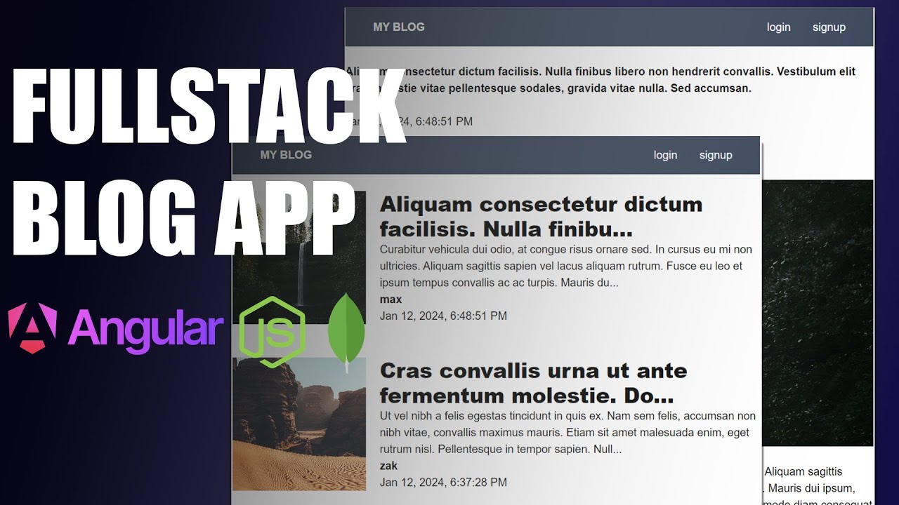 Build Fullstack Blog App Using Mean Mongodb Express Angular Nodejs