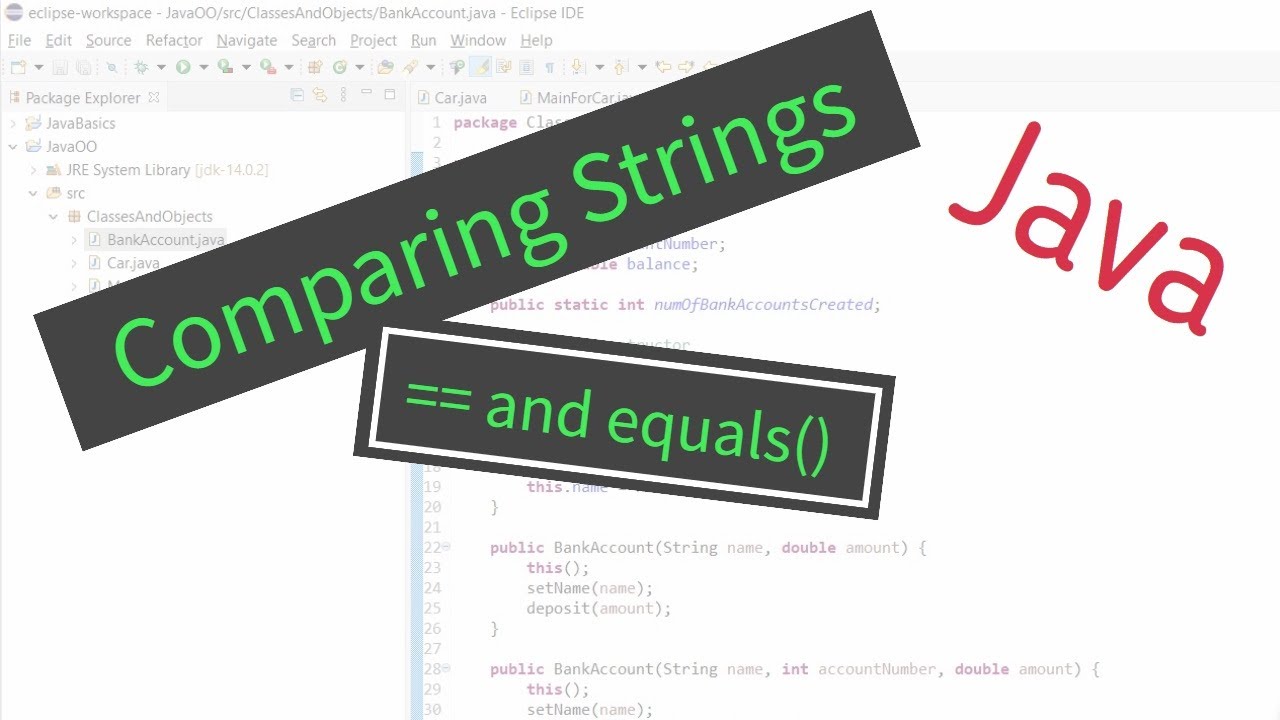 Java Comparing Strings Using And Equals The String Constant