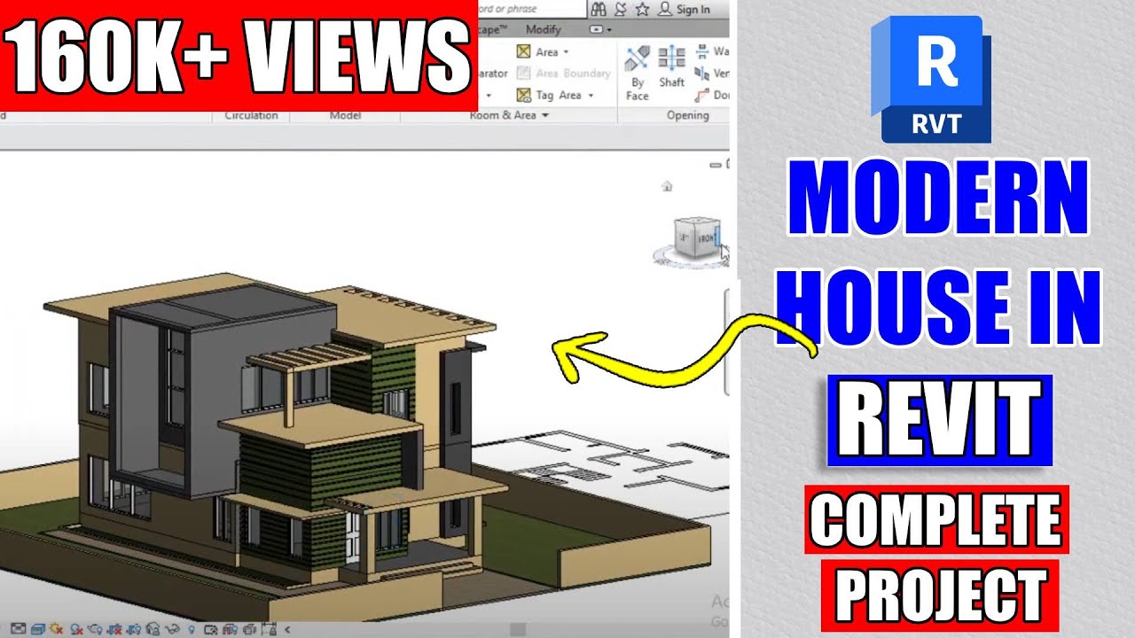 Revit Tutorial Project 7 Modern House Design In Revit Model In