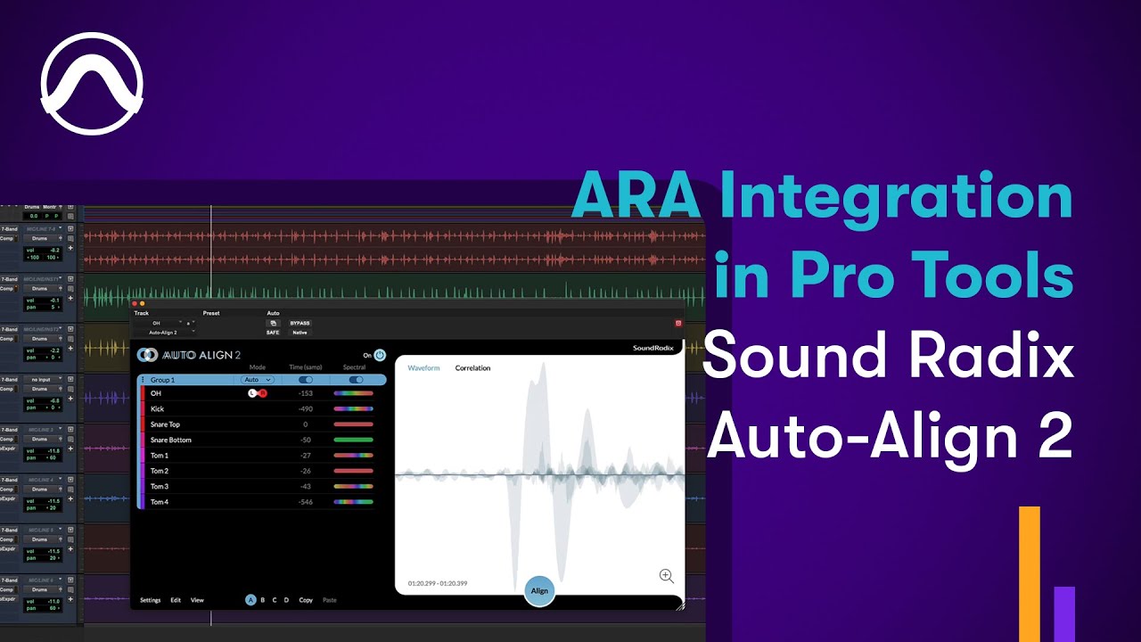 How To Use Sound Radix Auto Align 2 Ara Plugin In Pro Tools Youtube