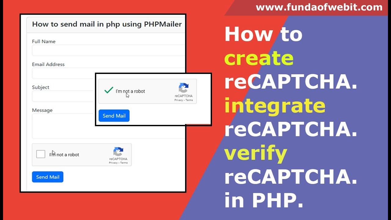 How To Create Integrate Recaptcha And Verify It Using Google Api In