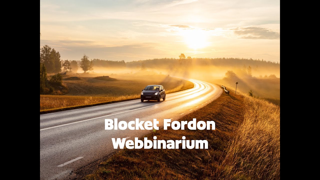 Blocket Fordon Webbinarium Marknadsläget Just Nu Youtube