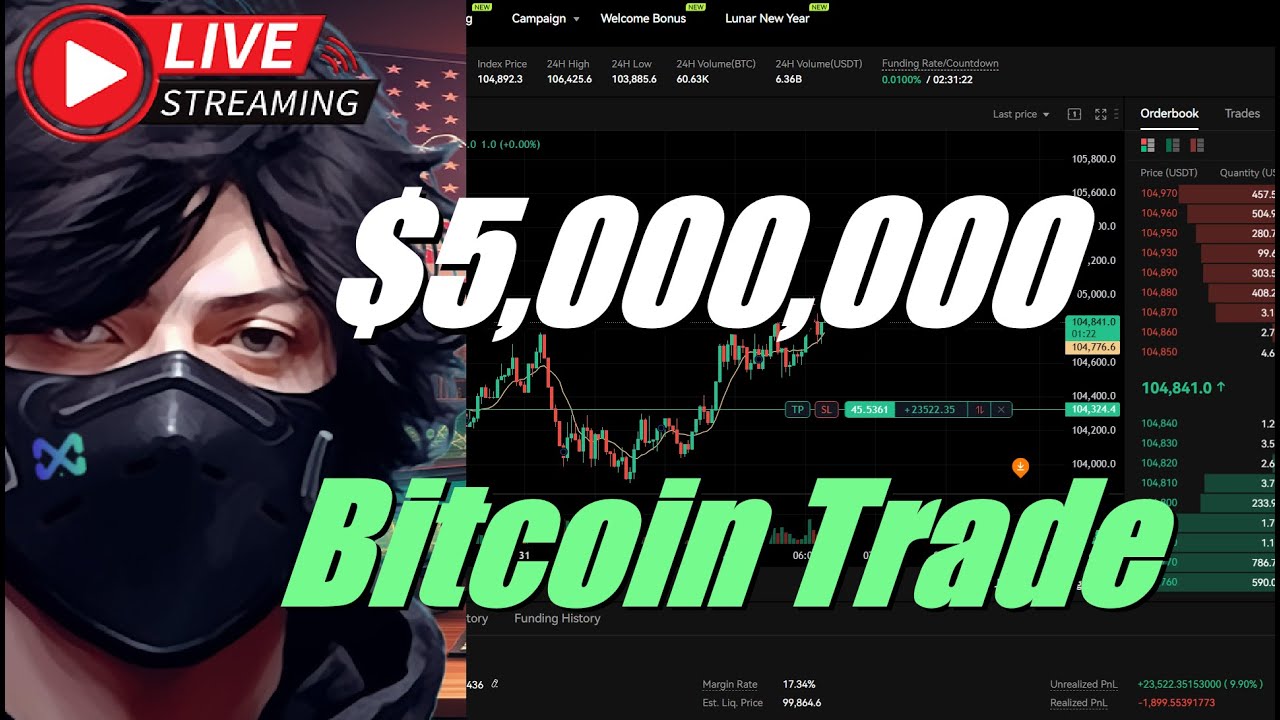 Live 5 000 000 Million Dollar Trade Longing Into Resistance Youtube