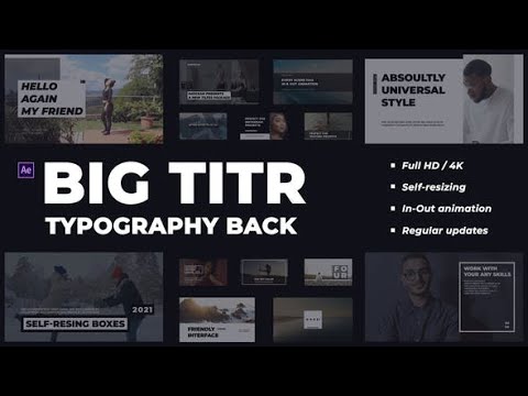 After Effects Template Big Titr Dynamic Typography Pack Youtube