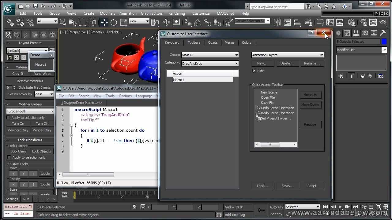 Simple Maxscript Tool Creation 3ds Max Video Tutorial Youtube