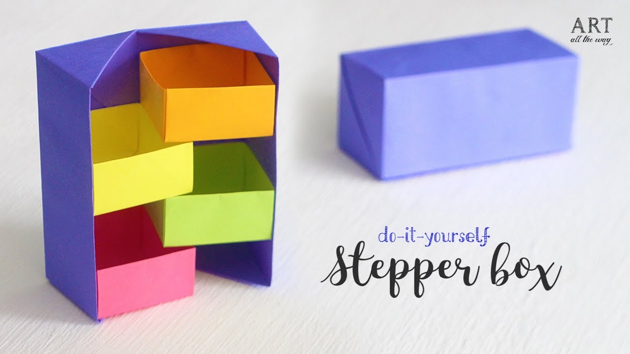 Diy Secret Stepper Box Paper Craft Secret Box The Crafter Connection