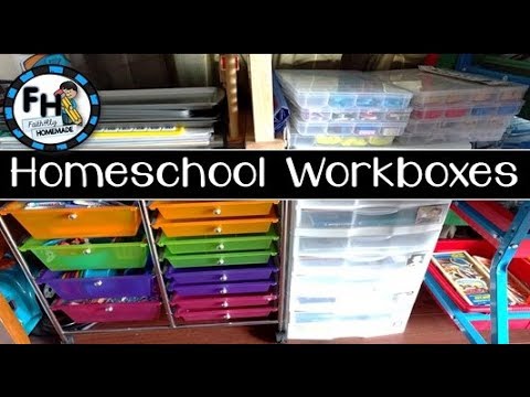 How I M Organizing Homeschool Workboxes Youtube