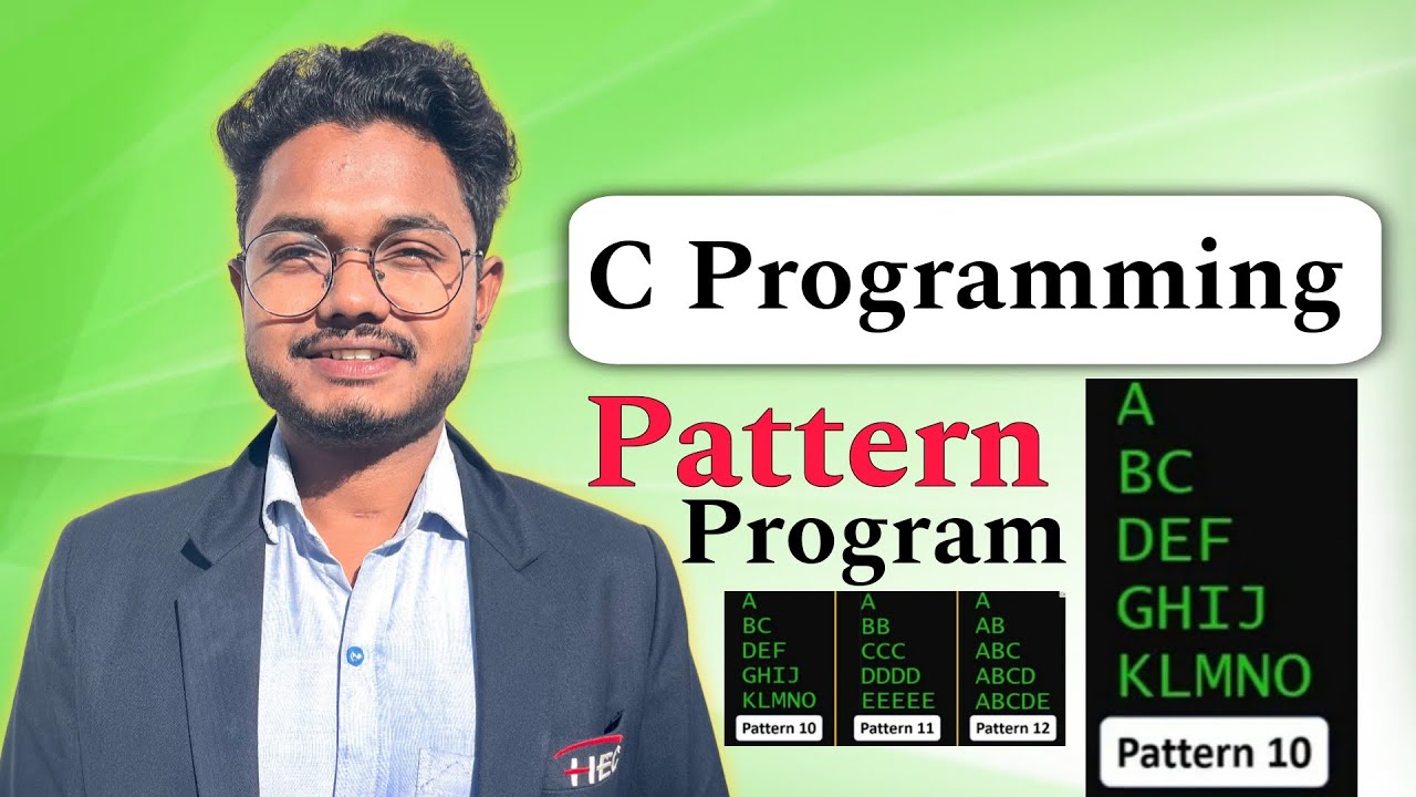 Pattern Program In C Programming Alphabet Pattern C Programming