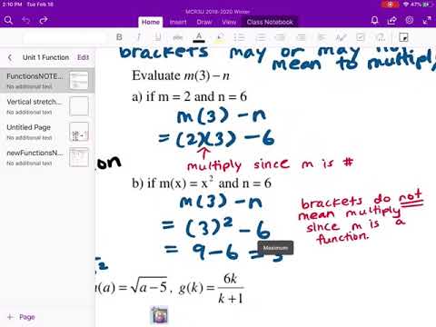 U1l2 Function Notation Youtube