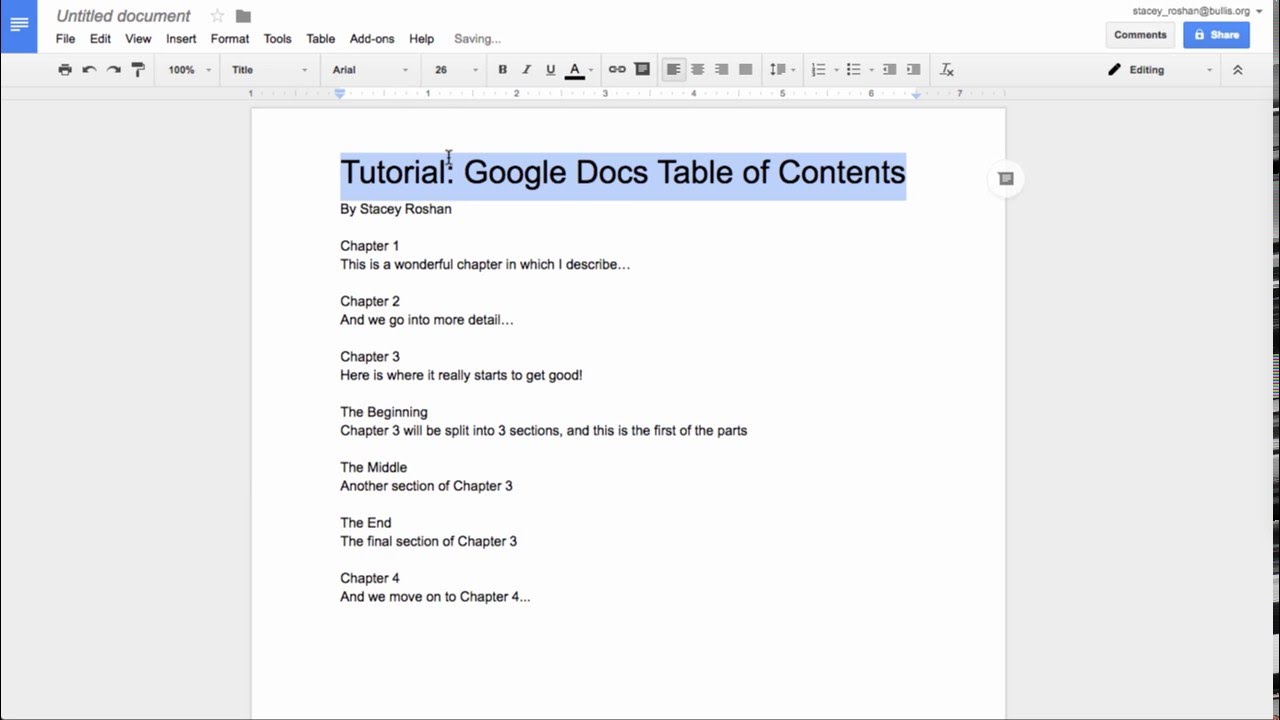 Table Of Contents Google Docs Template Get What You Need