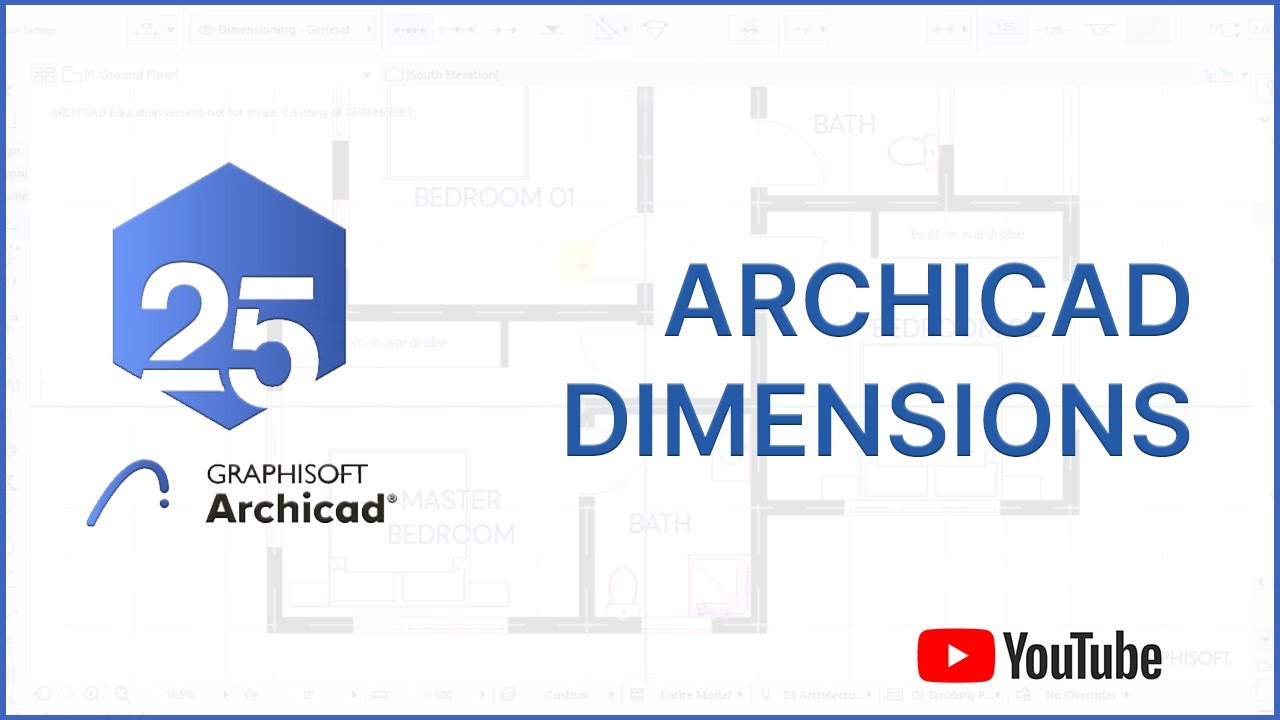 Archicad 25 Basics Placing Dimensions Youtube