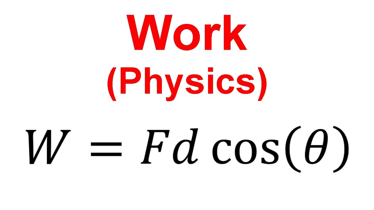 Work Physics Equation Work Formula Physicsrelationship Between