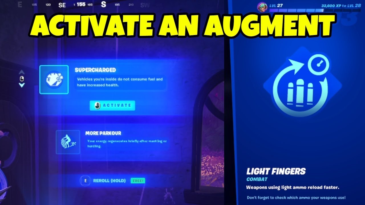 How To Activate An Augment In Fortnite Chapter 4 Youtube