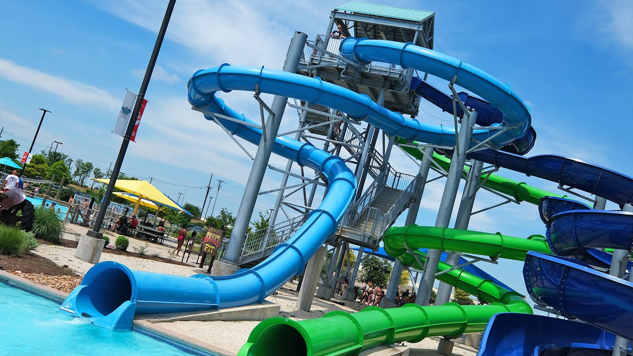 The Diamondback Water Slide At Typhoon Texas Pflugerville Youtube