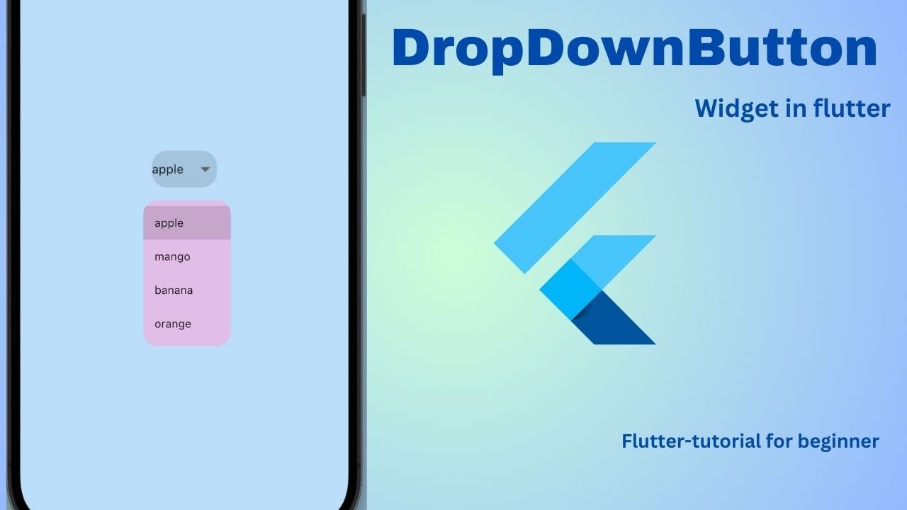 Dropdownbutton How To Create Dropdown Menu Item List In Flutter 2023