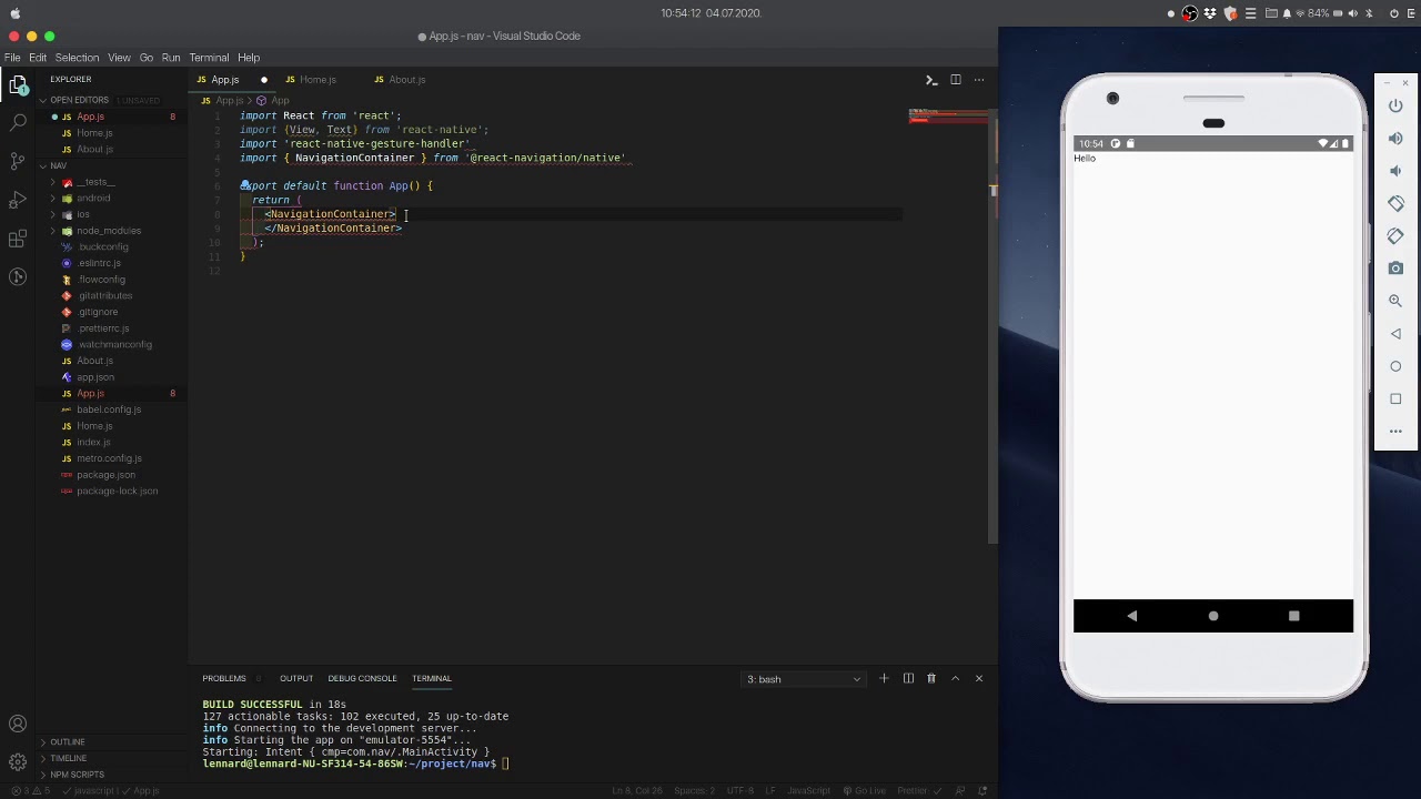 React Native Drawer Navigator V5 For Beginners Youtube