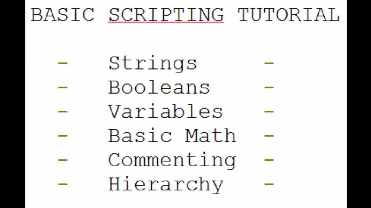 Roblox Lua Basic Scripting Tutorial 1 Youtube