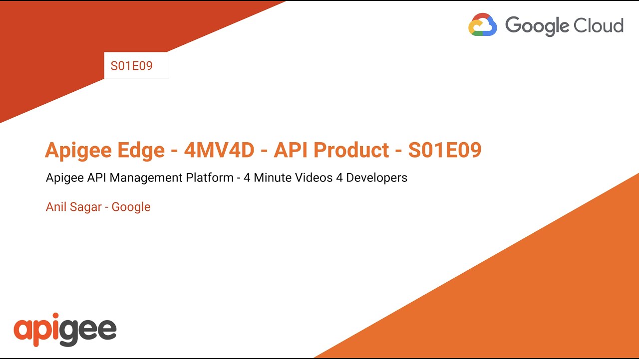 Apigee 4mv4d Api Product S01e09 Youtube