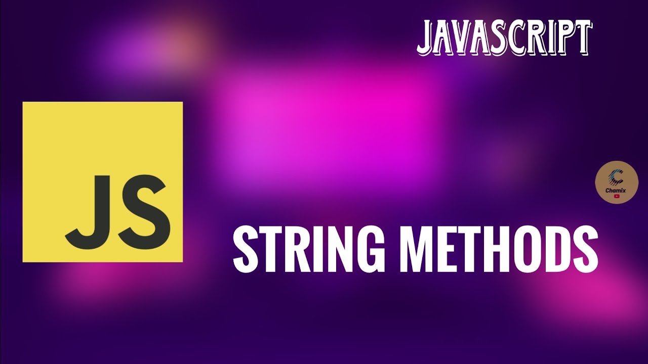 Javascript String Methods Javascript Youtube