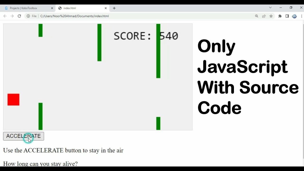 A Game With Javascript With Source Code Codingwithrohani Youtube