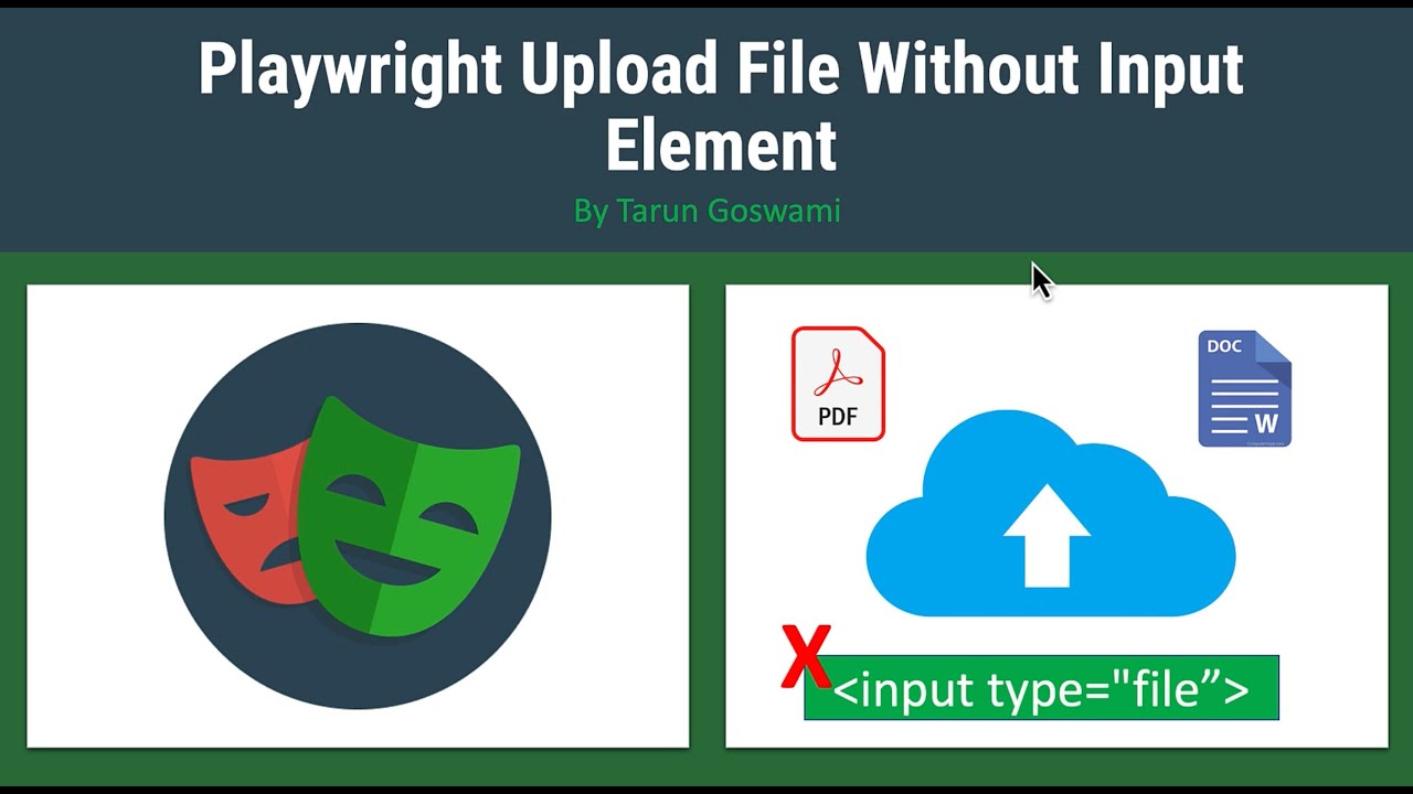 Playwright Upload File Without Input Youtube