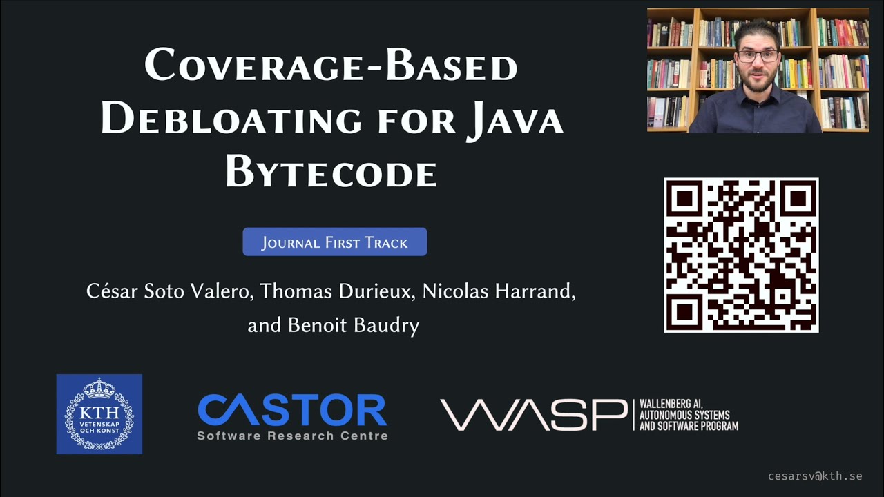 Coverage Based Debloating For Java Bytecode Youtube