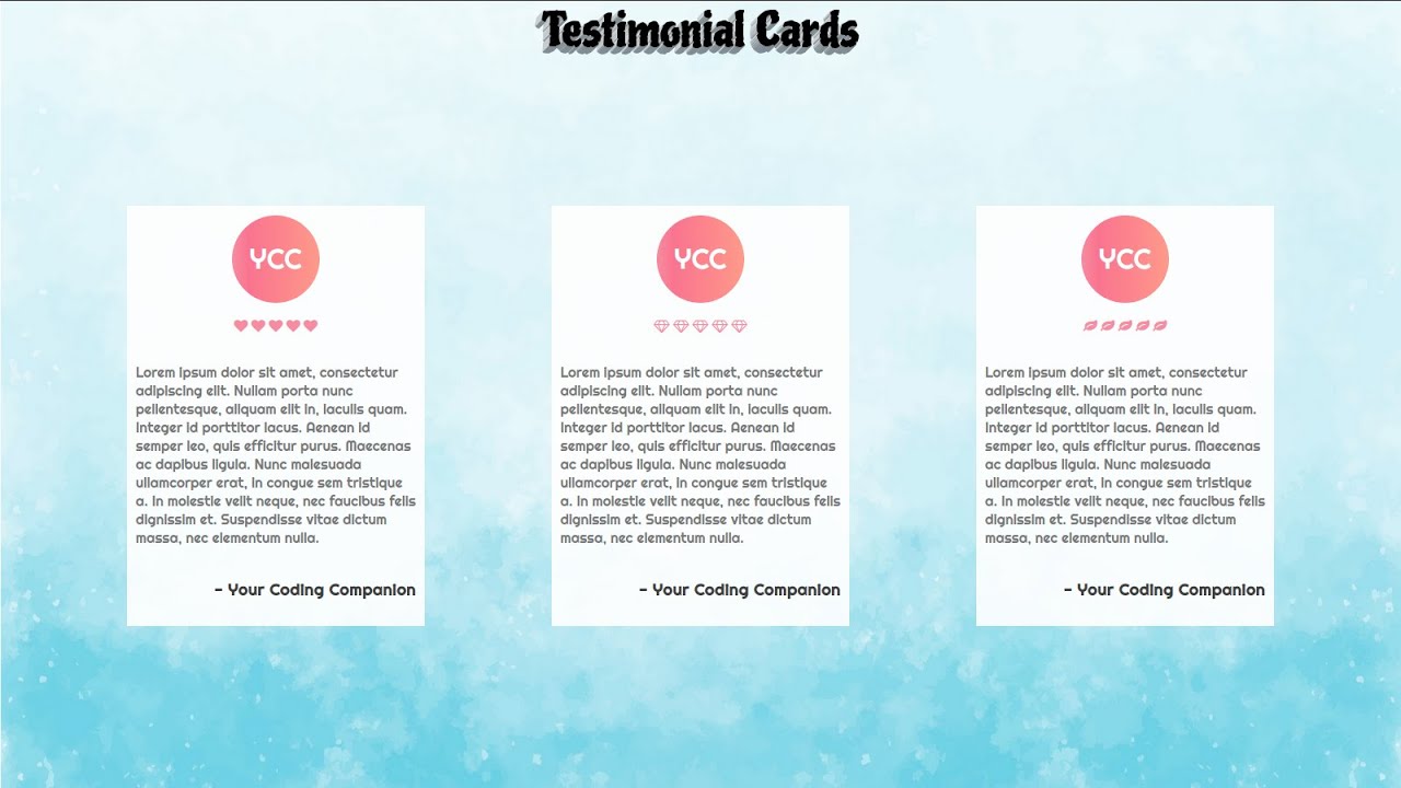 How To Build Responsive Cards Html Css Design Tutorial Ycc Youtube