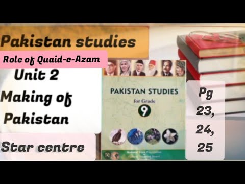 Class 9th Pakistan Studies Unit 2 Pg23 24 25making Of Pakistan Star