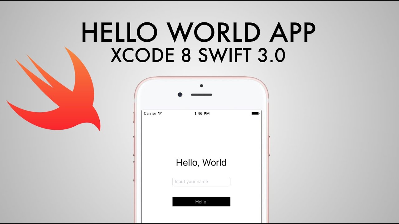 How To Make A Hello World App In Xcode 8 Swift 3 0 Youtube