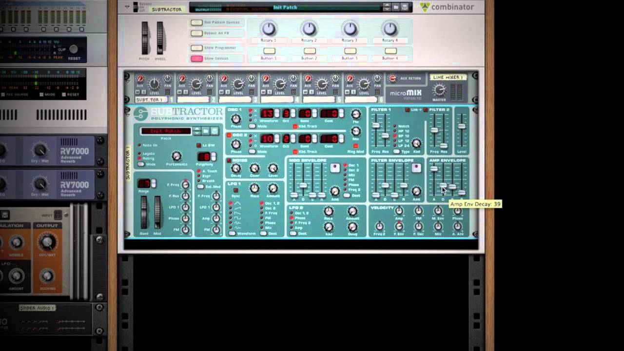 Reason 6 5 Subtractor Synth Tutorial Part 1 Youtube