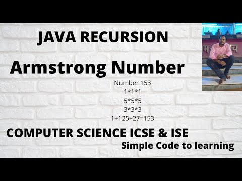 Java Armstrong Number Using Recursion Hindi Youtube